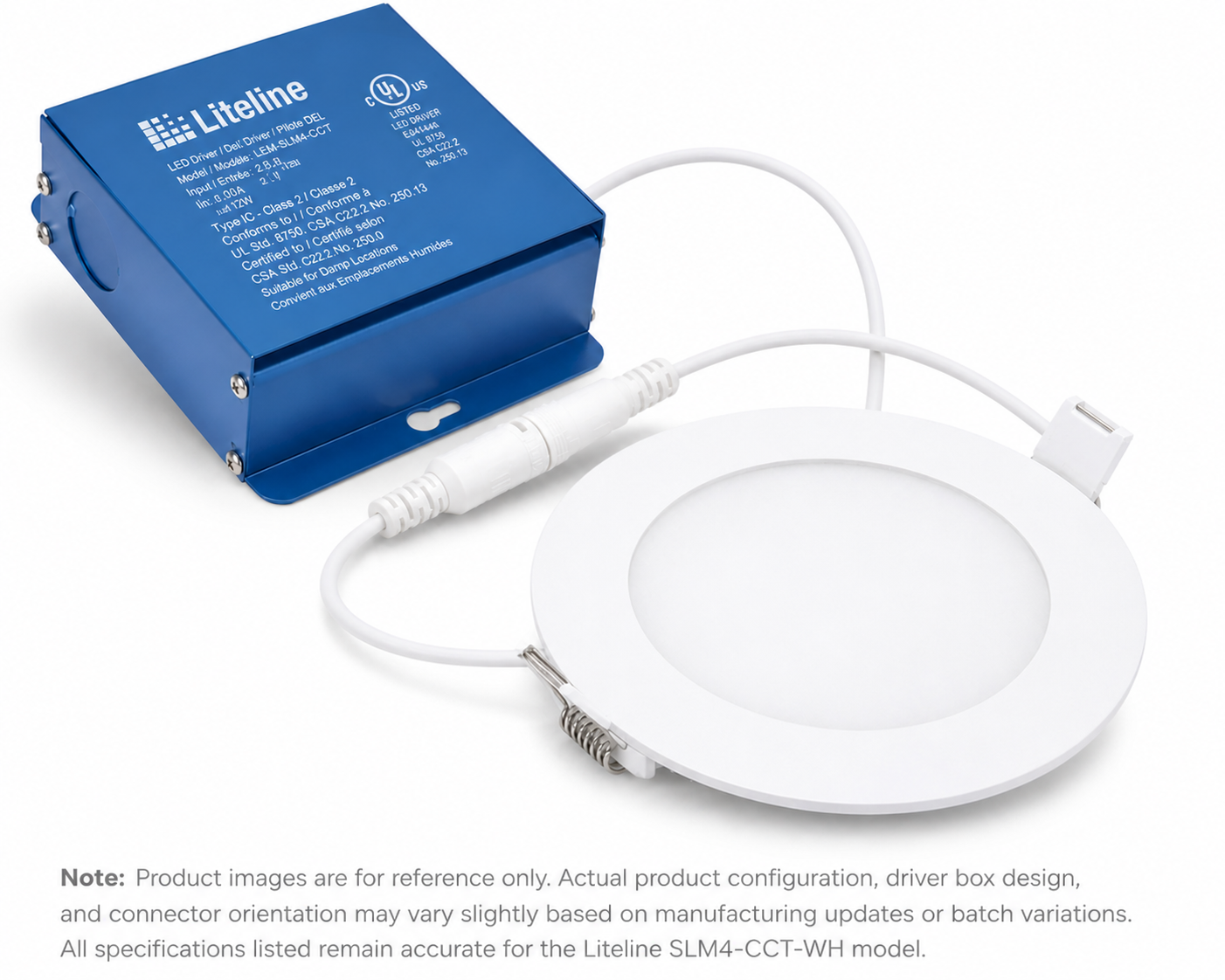 Liteline SLM4-CCT-WH 4" Slim LED Recessed Light | 5CCT Pot Light Canada ...